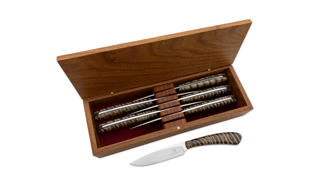 Mammoth Molar Handled Steak Knives: African Sporting Creations