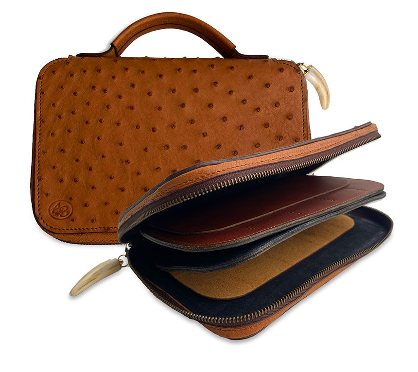 Ostrich Leather Carry Case: African Sporting Creations