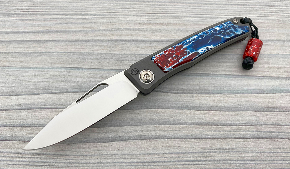 Rinkhals in Red, White & Blue Kudu Bone: African Sporting Creations