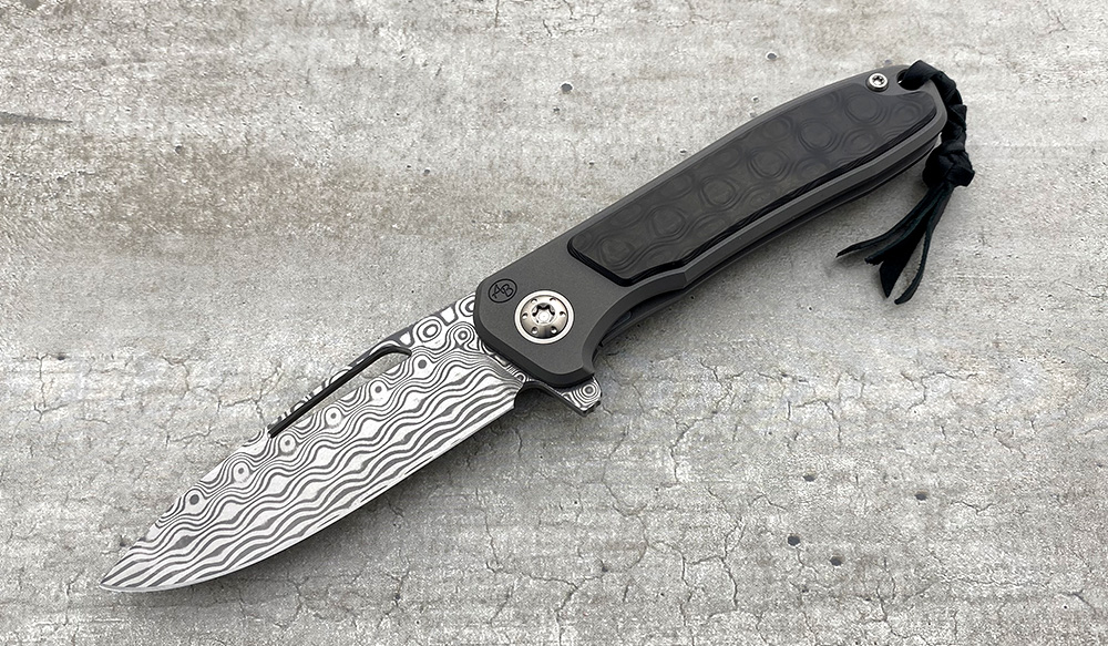 imambaⓇ Flipper Damasteel Rose in Uni-Black Carbon Fiber: African ...