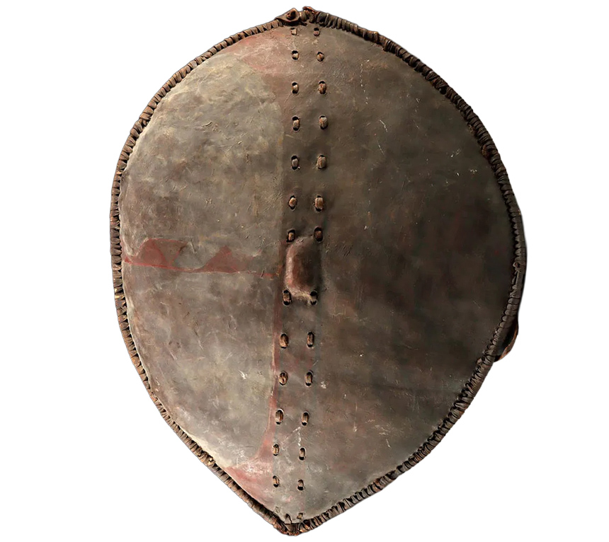 Kenyan Maasai Warrior Hide & Wood Painted Shield: African Sporting ...
